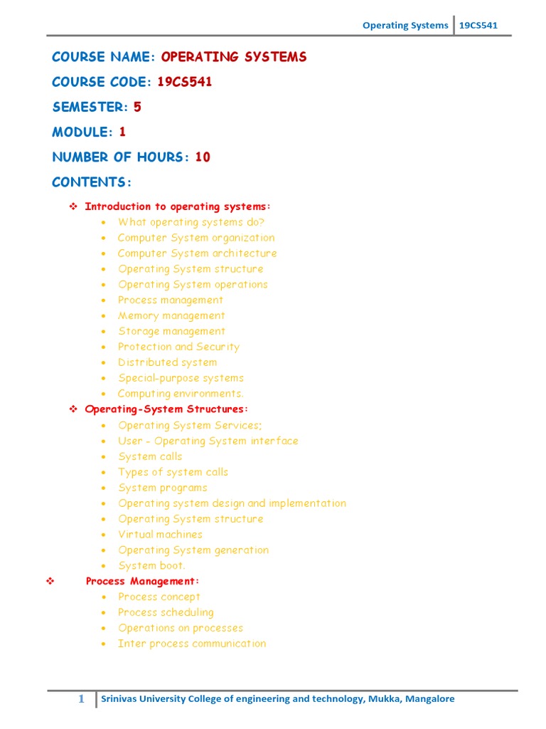 Os - Module 1 | PDF | Computer Data Storage | Operating System