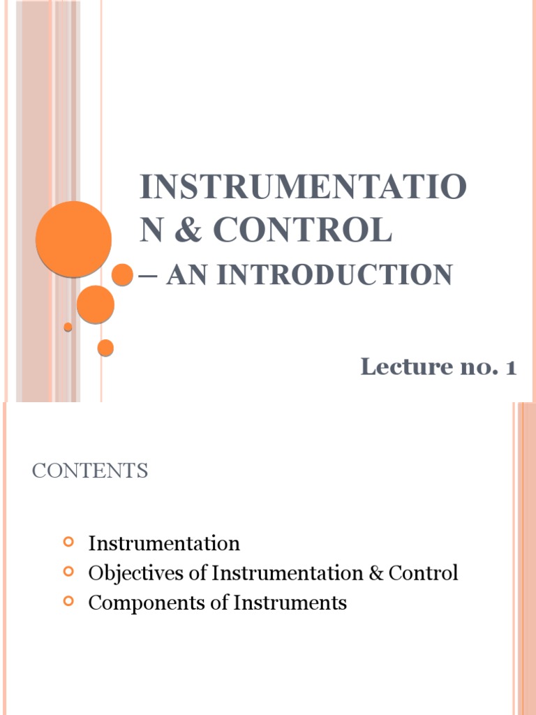 Lecture 1-Introduction Instrumentation and Control Introduction | Download Free PDF ...