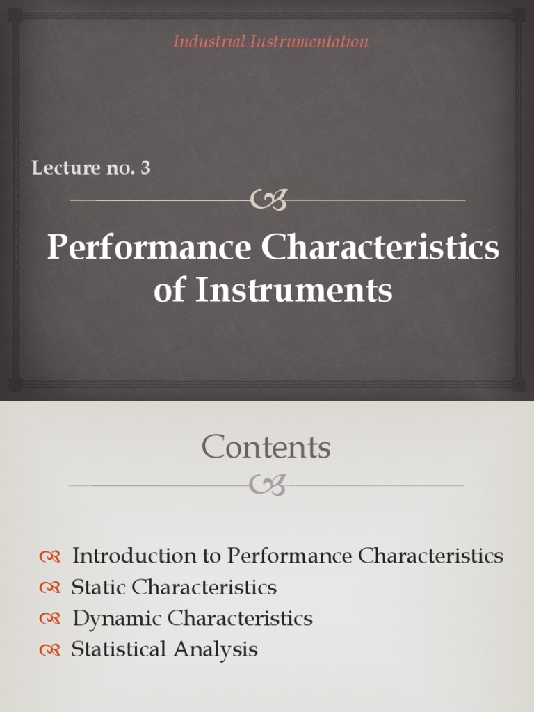 Lecture 3 - Perfromance Characteristics | PDF | Accuracy And Precision | Calibration