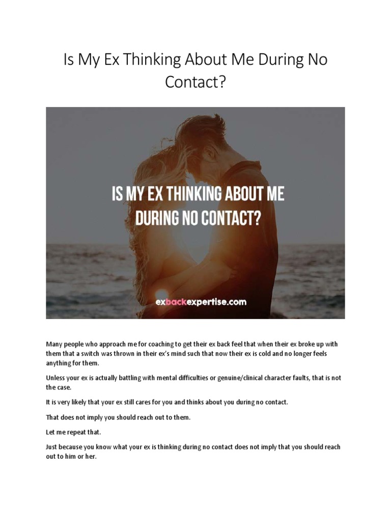 Signs Your Ex Thinks About You Now Pdf