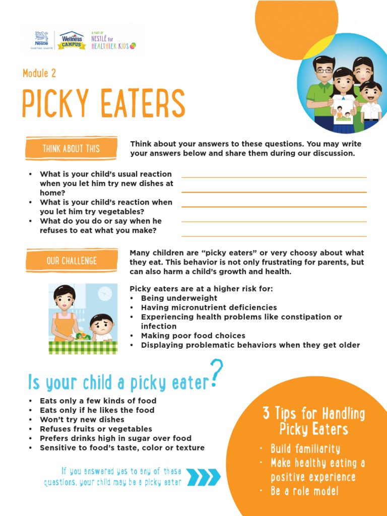 Adult Module 2 Picky Eaters ENGLISH | PDF | Foods | Meal