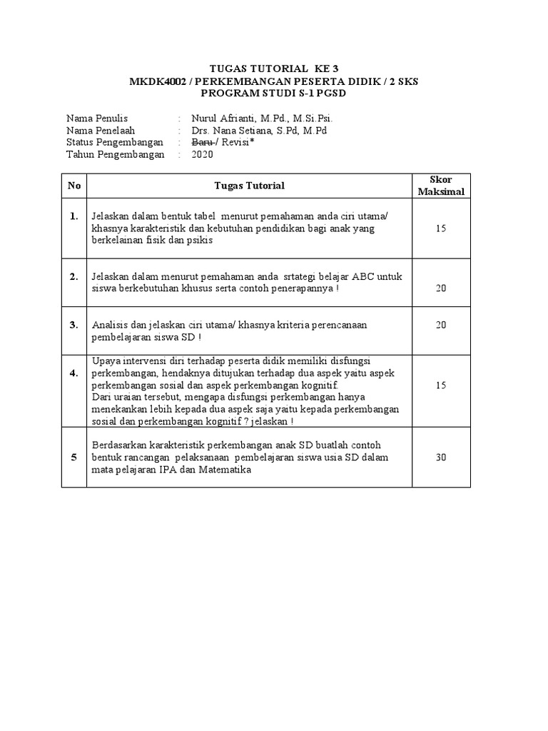 Tugas Tutorial Ke 3 | PDF
