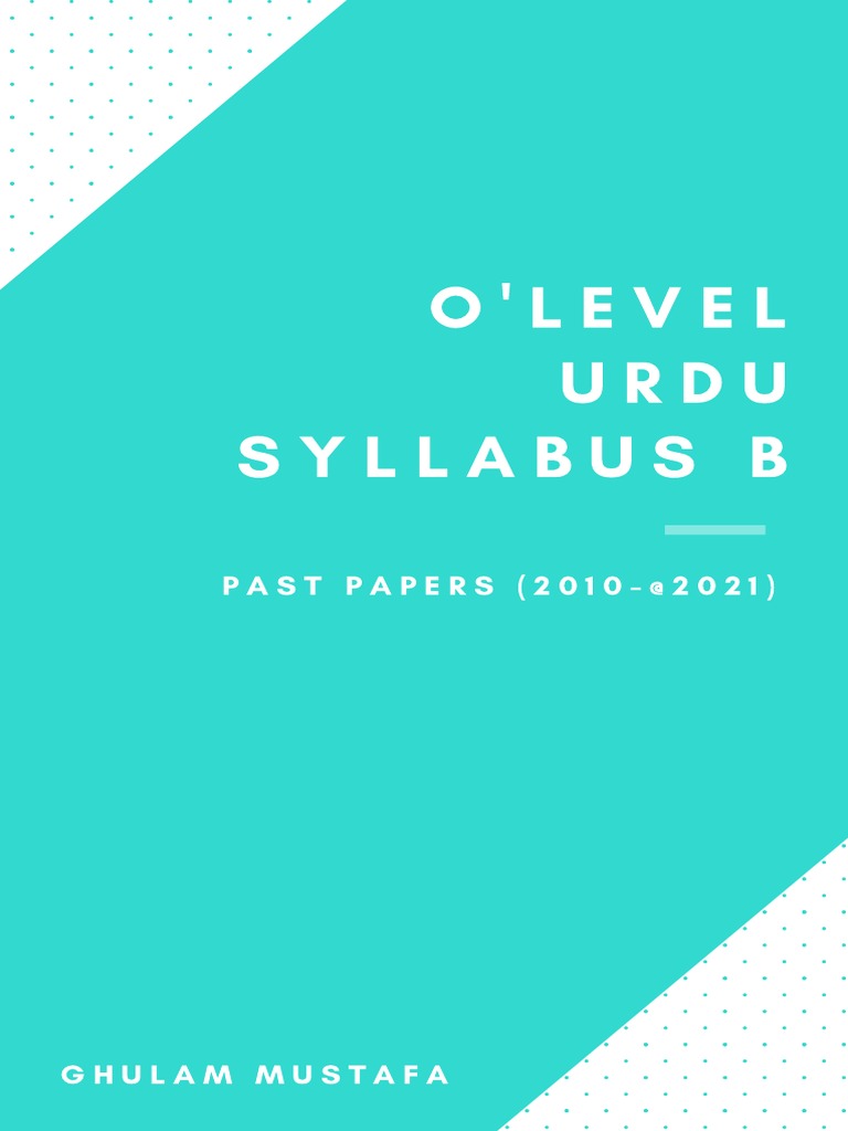 O'Level Urdu Syllabus B | PDF