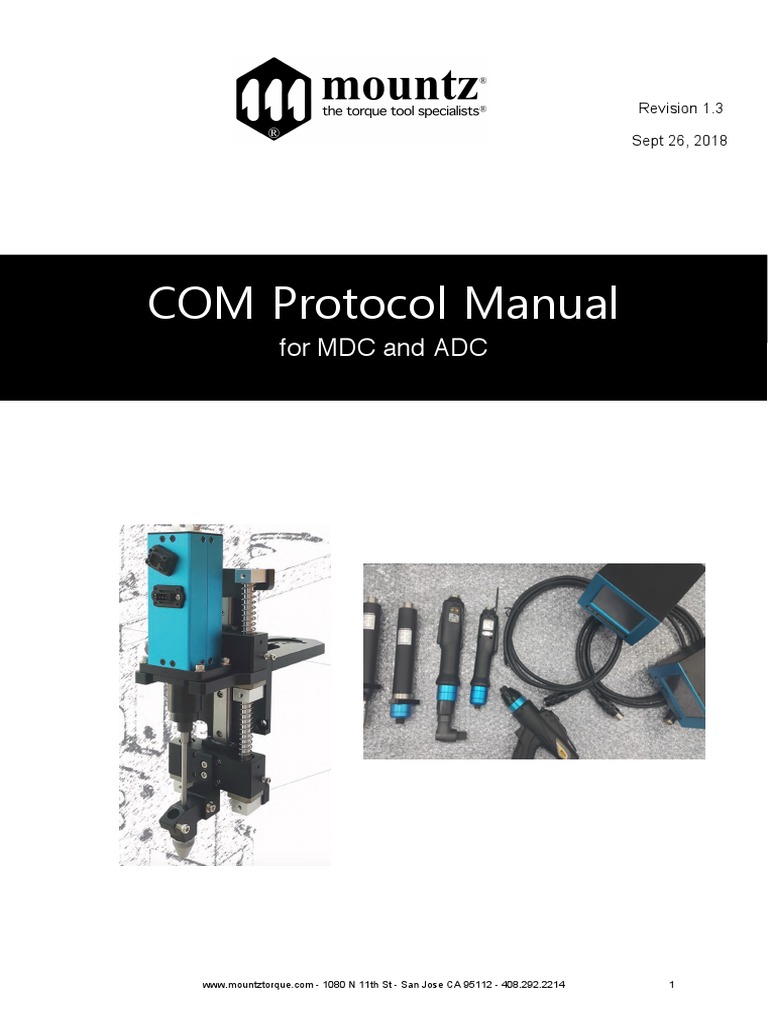 COM Protocol Manual: For MDC and ADC | PDF | Telecommunications ...