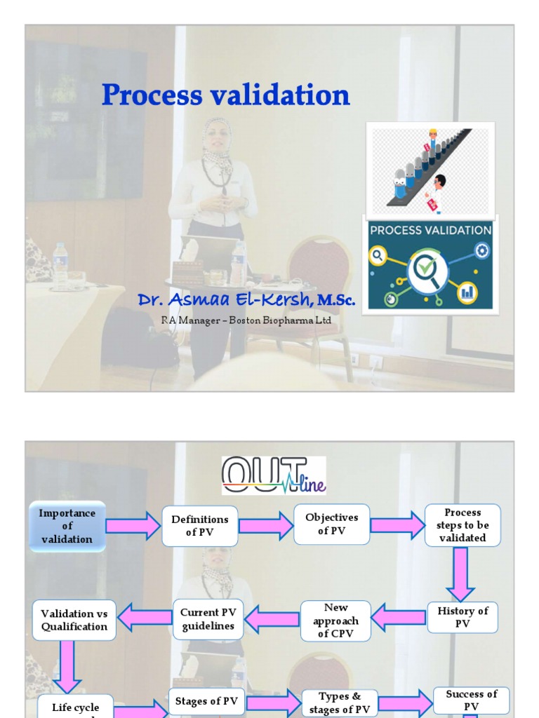 Process Validation - DR Asmaa El-Kersh, M.SC | PDF | Verification And Validation | Life Cycle ...