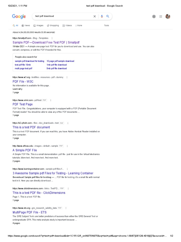 Sample PDF-Download Free Test PDF - Smallpdf: PDF File - W3C | PDF ...