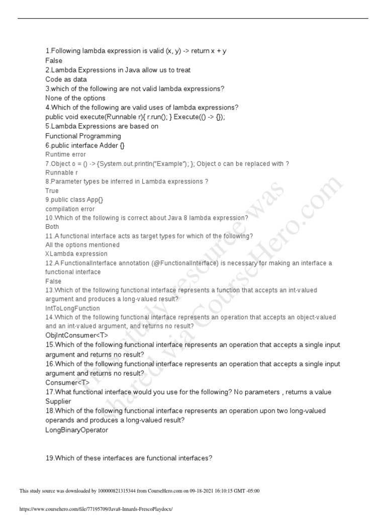 Java8 Innards FrescoPlay | PDF | Anonymous Function | Parameter ...