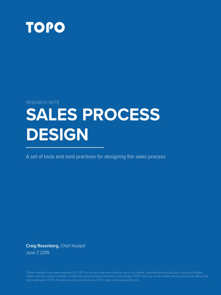 TOPO Sales Process Design | PDF | Sales | Procurement