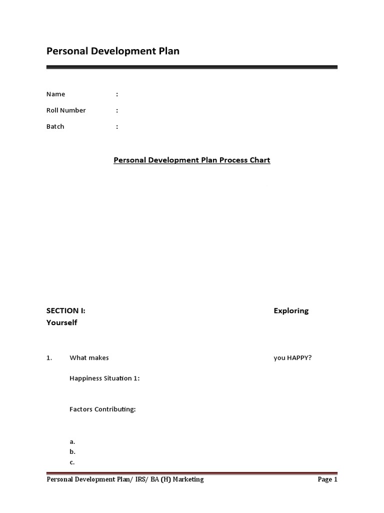 Personal Development Plan Process Chart | PDF | Business | Goal