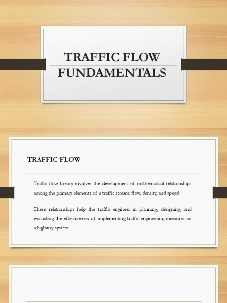 3.1 Traffic Flow Fundamentals | PDF | Speed | Traffic
