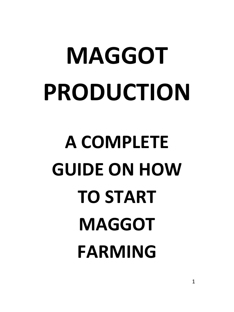 Maggot Production | PDF | Fly | Pupa