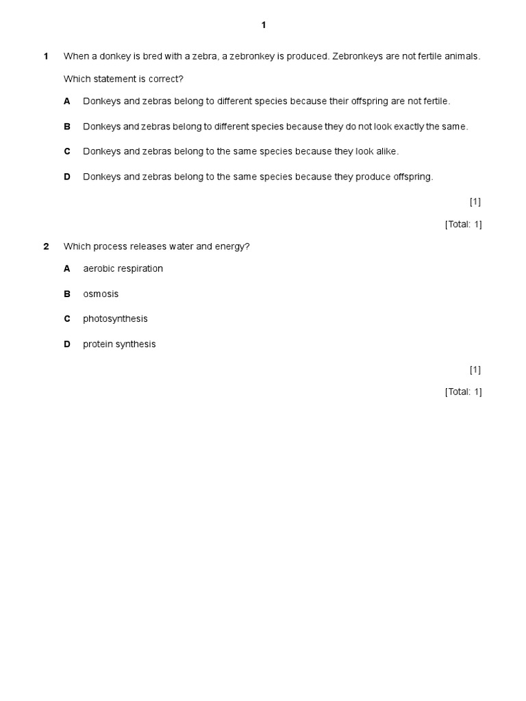 Biology Quiz on Species and Organisms | PDF | Spider | Leaf