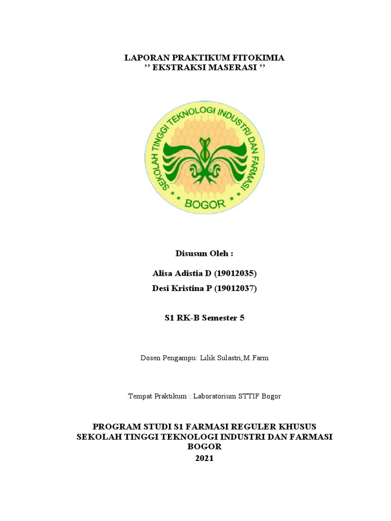 Modul 1 Ekstraksi Maserasi | PDF