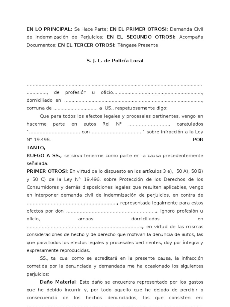 Formato Demanda Civil | Gobierno | Política