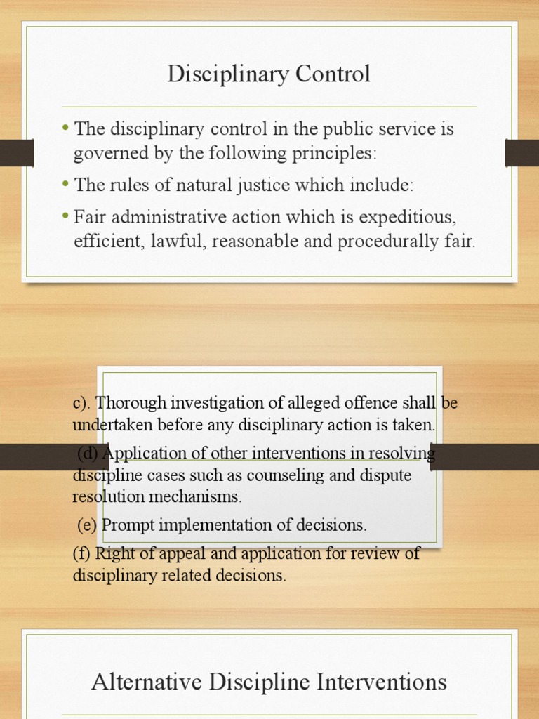 Disciplinary Control in Public Service | PDF | Social Institutions ...