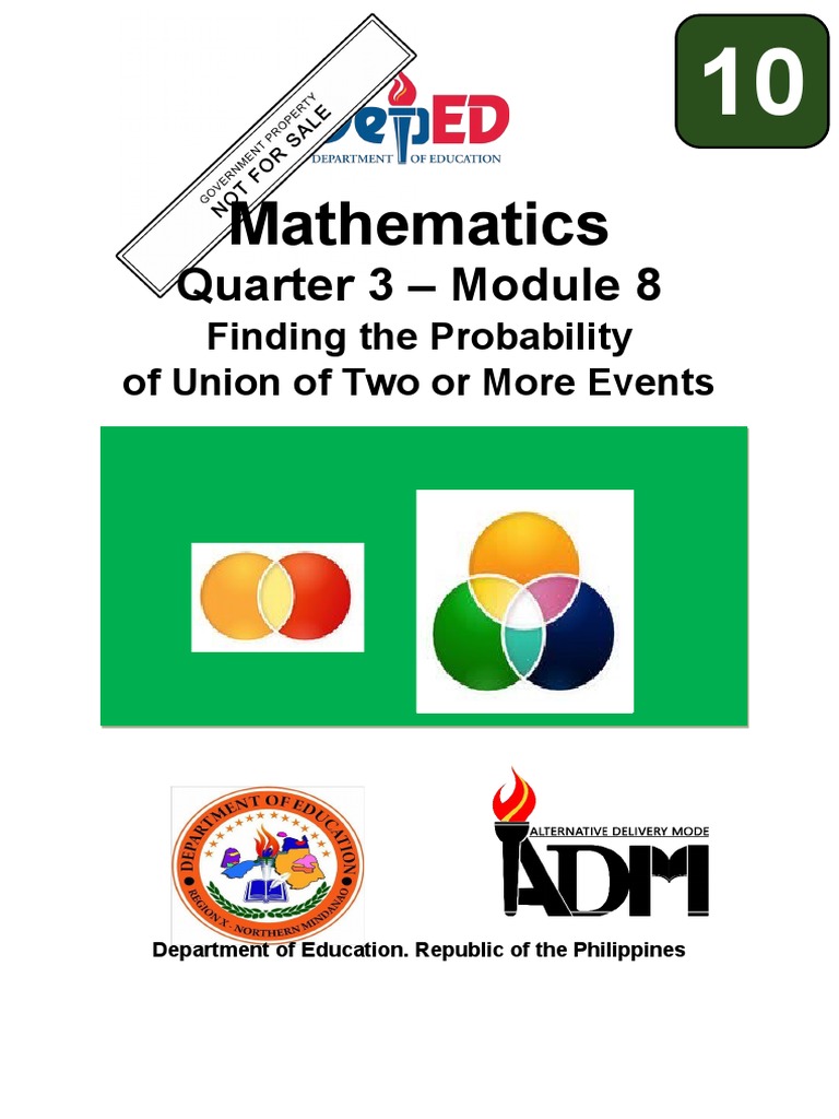 Mathematics: Quarter 3 - Module 8 | PDF | Learning | Probability