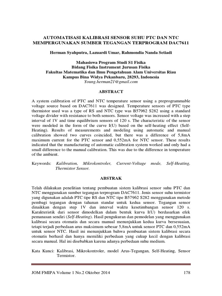 Sensor Suhu PTC Dan NCT | PDF