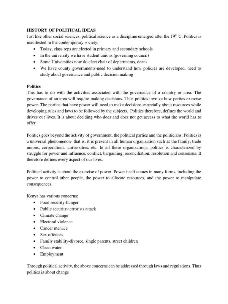 History of Political Ideas | PDF | Political Science | Science