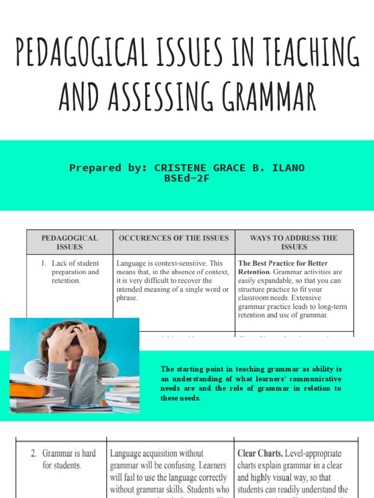 Pedagogical Issues in Teaching and Assessing Grammar | PDF