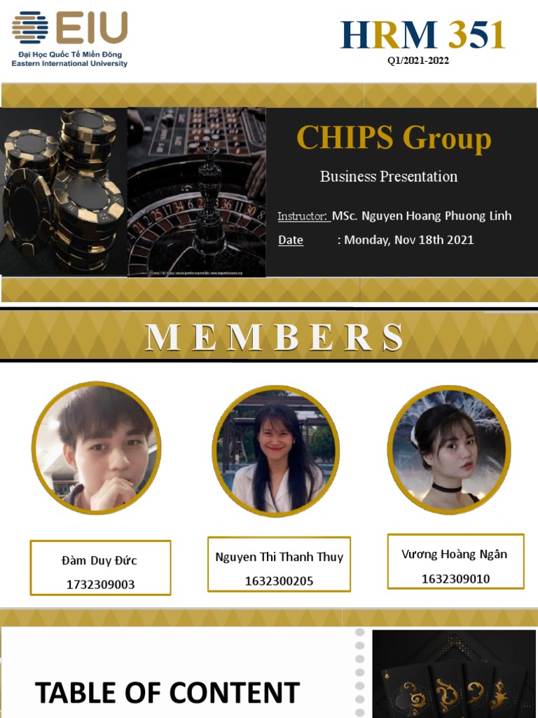 (HRM 351) CHIPS Group - Business Presentation - MadebyConbelyly | PDF ...