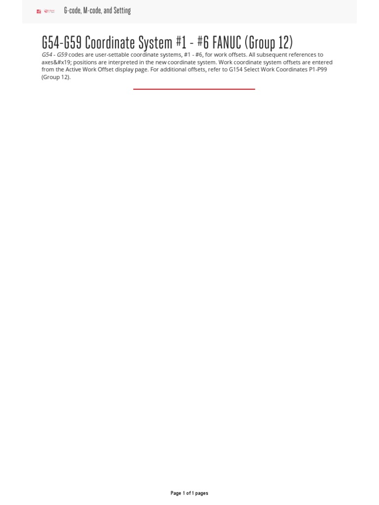 G54-G59 Coordinate System #1 - #6 FANUC (Group 12) : Page 1 of 1 Pages ...