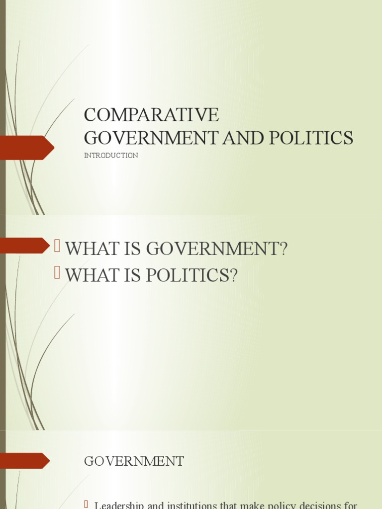 Comparative Government and Politics | PDF | Political Ideologies ...