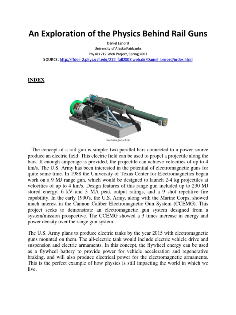 An Exploration of The Physics Behind Rail Guns | PDF | Magnetic Field ...