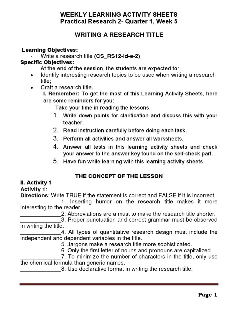 PR 2 Las - Q1W5 | PDF | Subject (Grammar) | Word