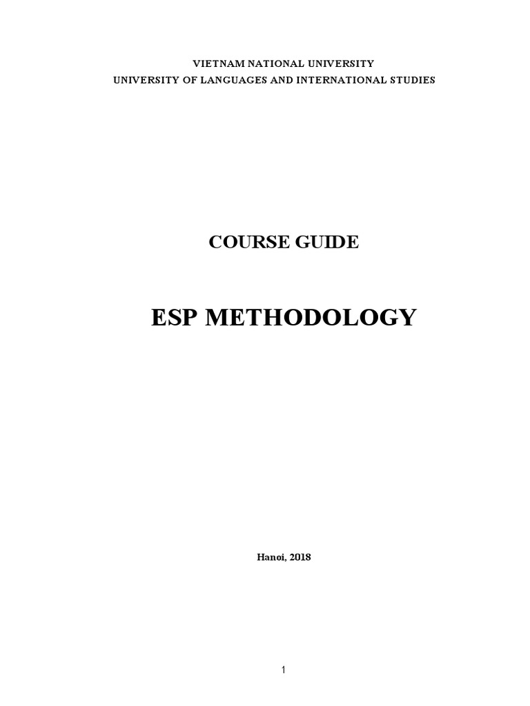 ESP Methodology. Course Guide | PDF | Educational Assessment | Lesson Plan