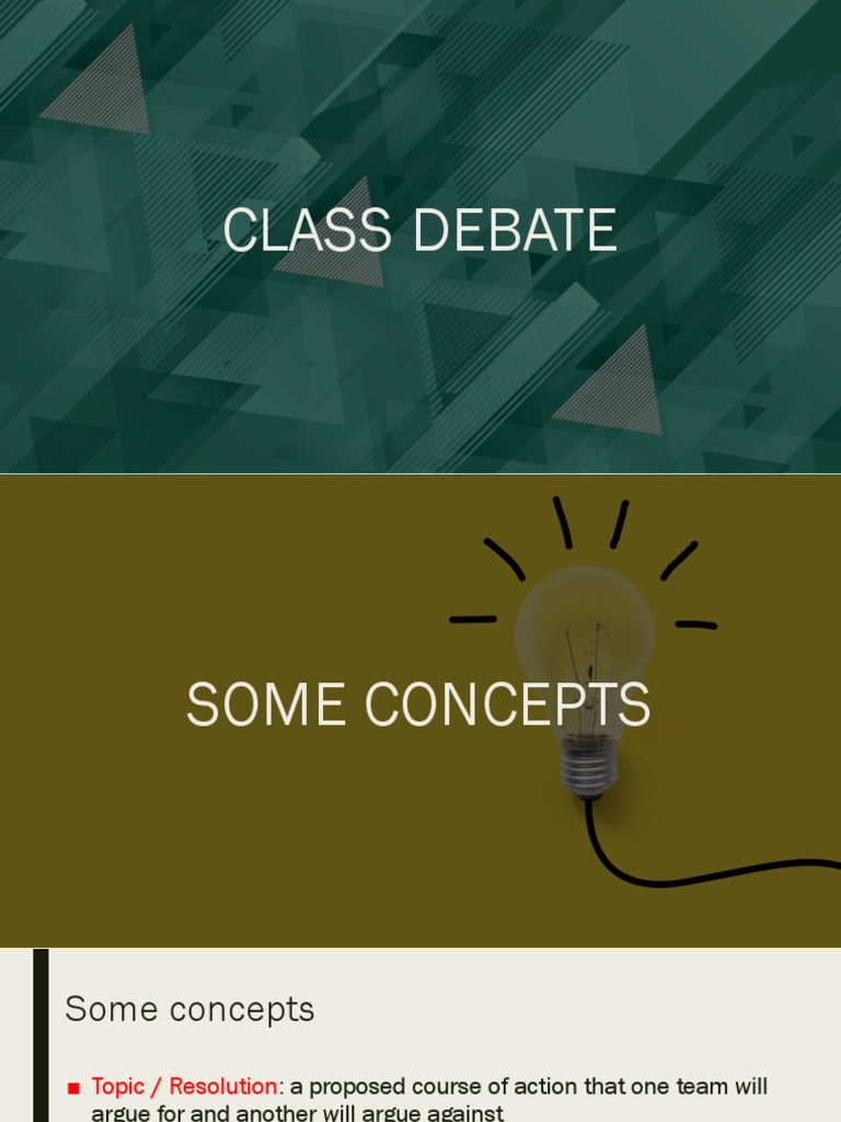 Class Debate Concepts and Structure | PDF