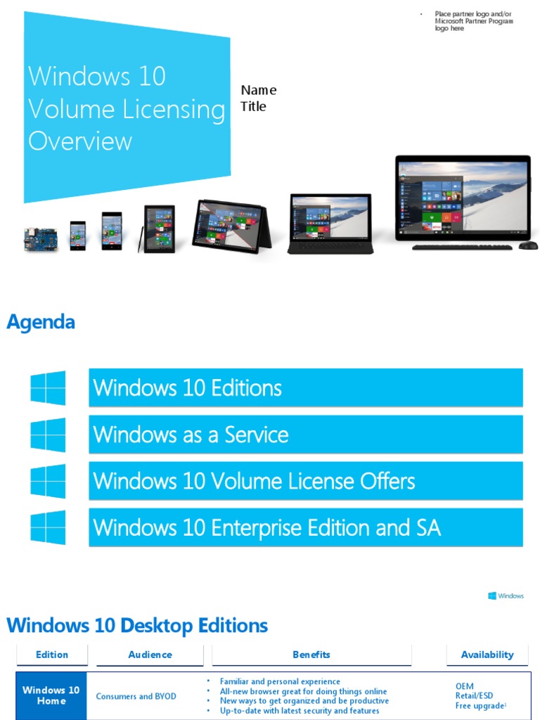 Windows 10 Volume Licensing: Name Title | Download Free PDF | Windows ...