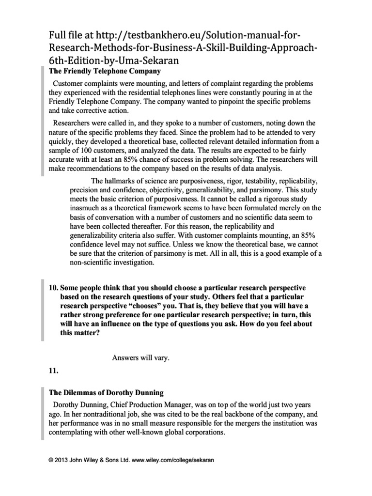 Qdoc - Tips Solution Manual For Research Methods For Business | PDF ...