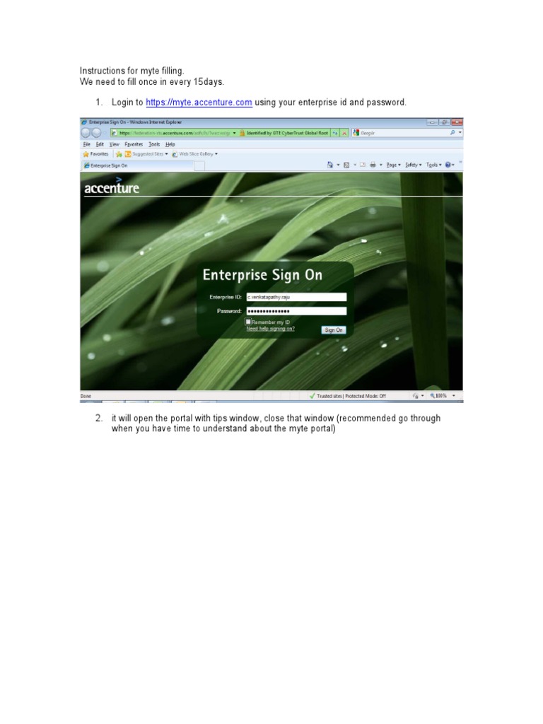 Instructions For Myte Filling | PDF | Career & Growth | Business