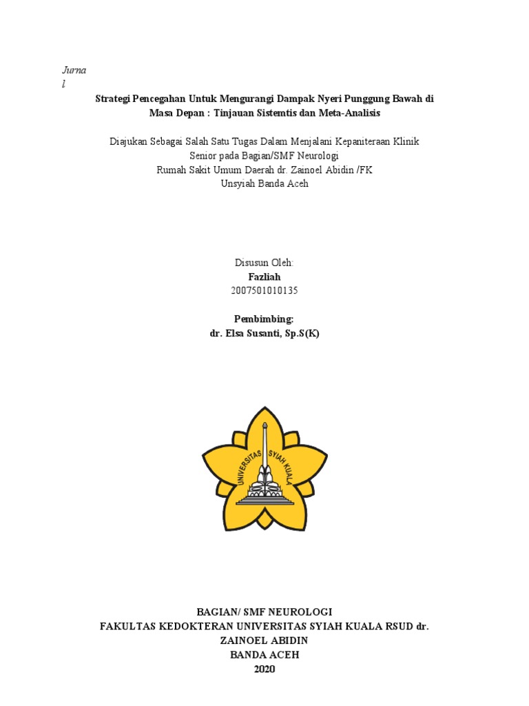 Contoh Journal Reading - Dianita P | PDF