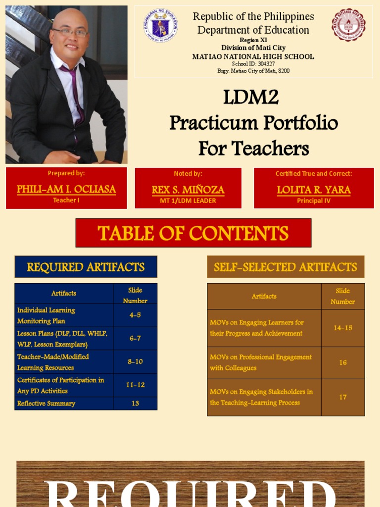 Ldm2 Practicum Portfolio For Teachers | PDF | Learning | Lesson Plan