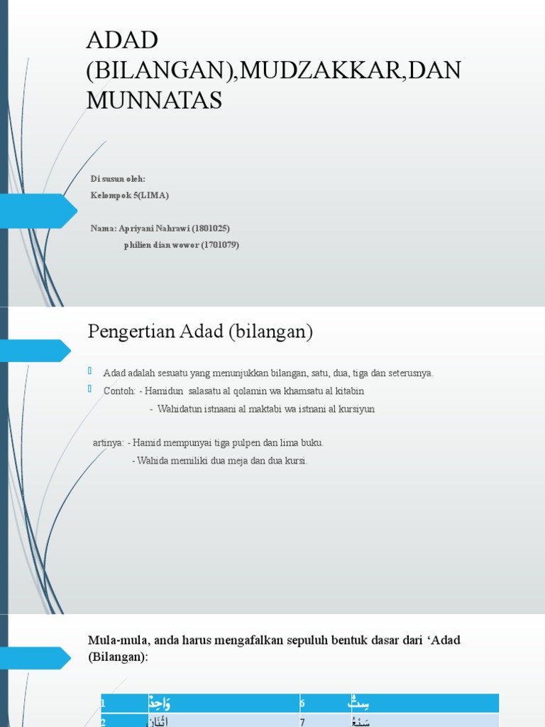 Adad Bahasa Arab | PDF