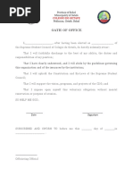 SSG Oath Taking Script | PDF | Oath Of Office | Public Law