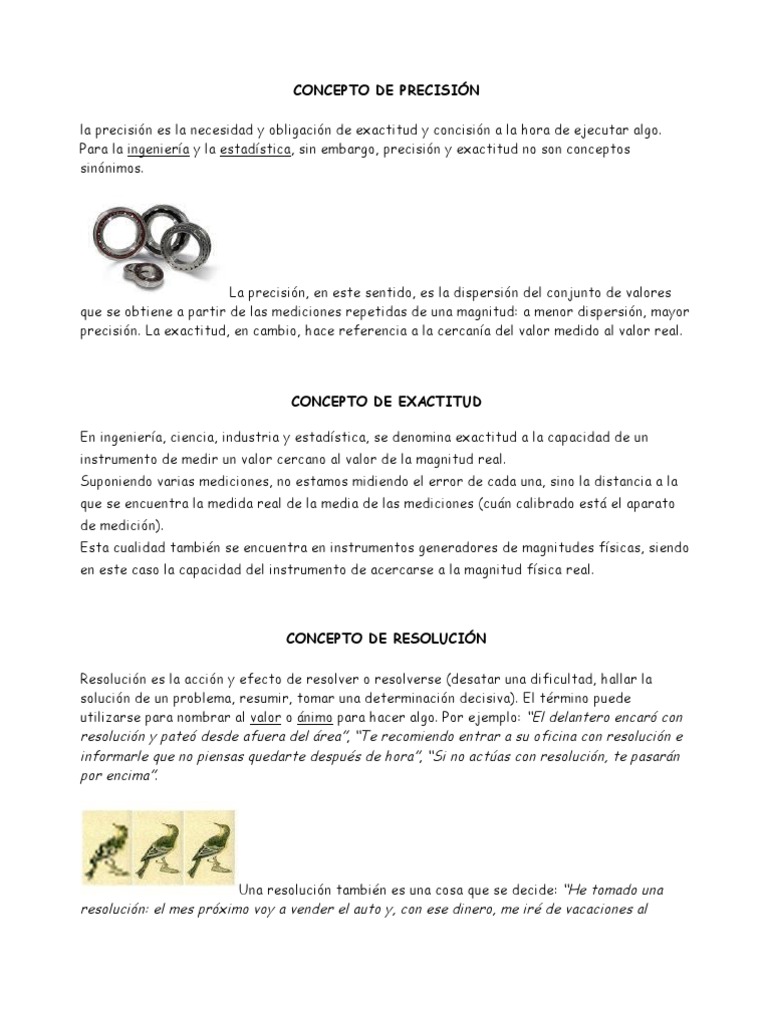 Definición de Precisión y Exactitud | PDF | Exactitud y precisión ...