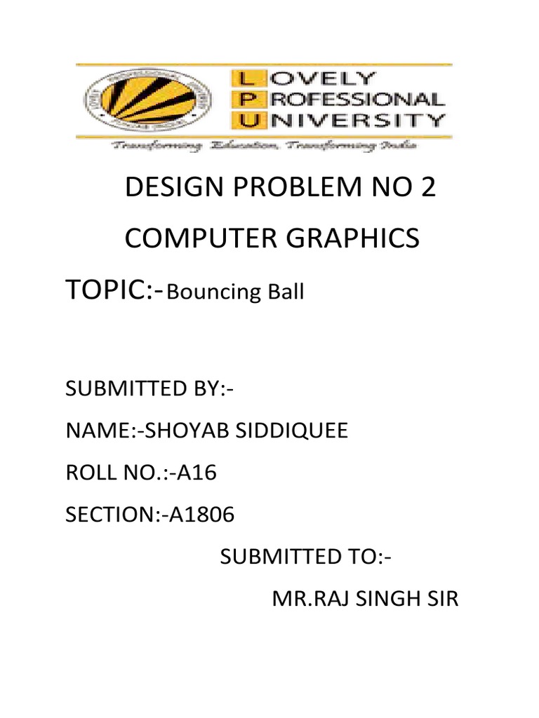 C Program of Bouncing Ball | PDF