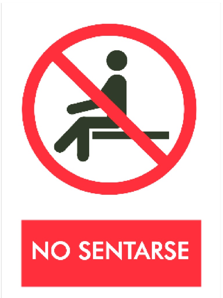 No Sentarse - Letrero | PDF