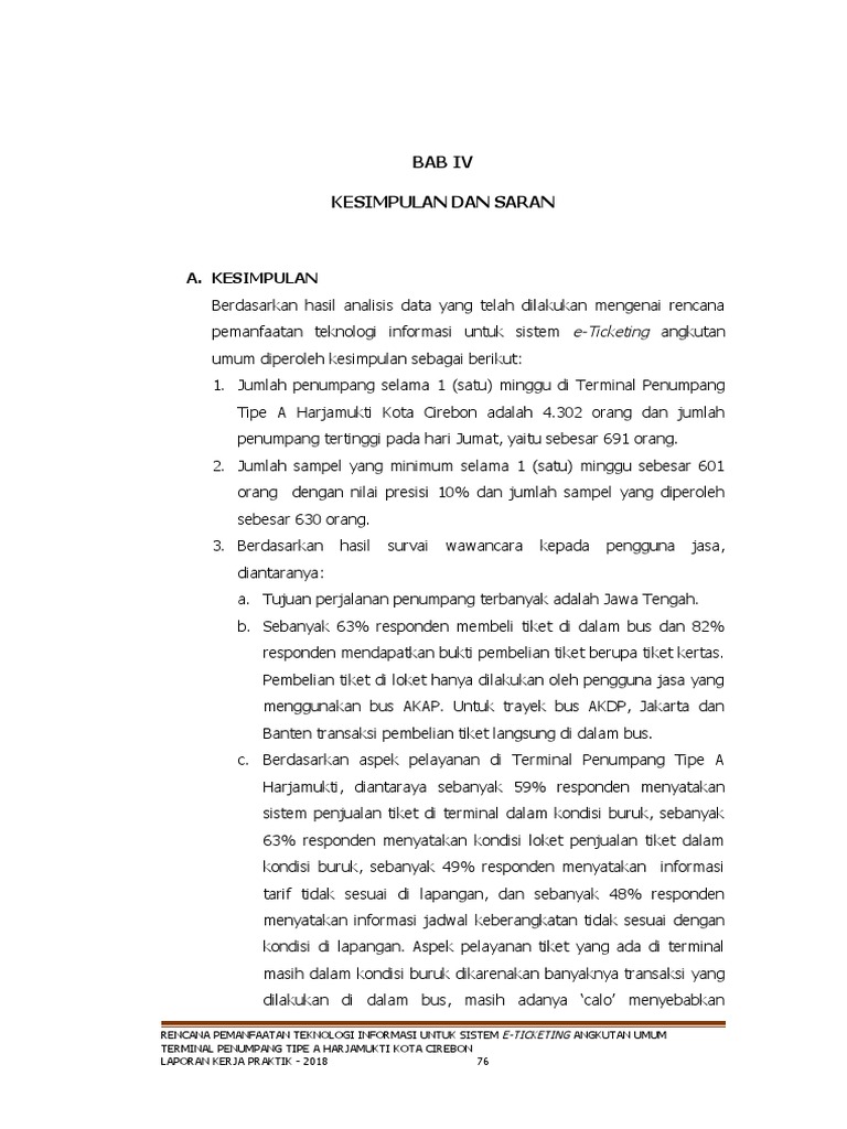 Bab Iv - Kesimpulan Dan Saran | PDF
