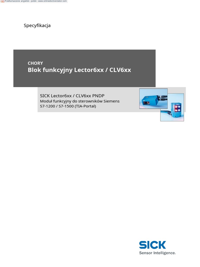 Sick Lector Clv6xx PNDP v1 1 Tia en - En.pl | PDF