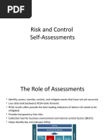 Simple Risk and Control Self-Assessment Template v1.1 | PDF | Risk | Risk Management