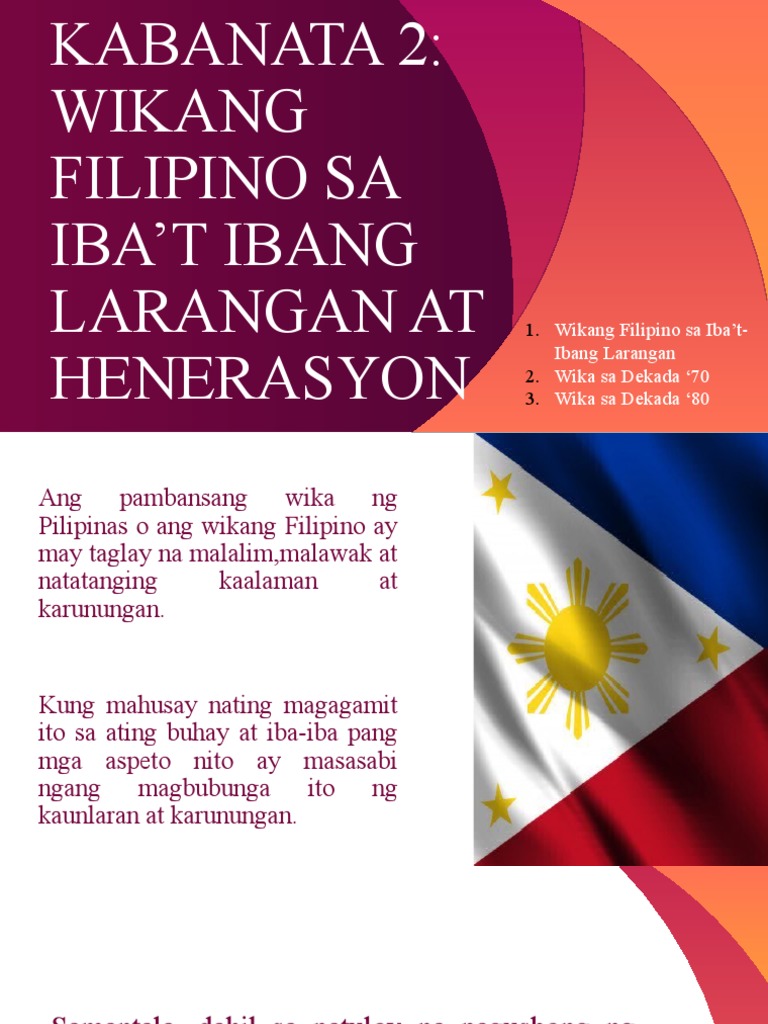 WIKANG FILIPINO Group 3 2 | PDF