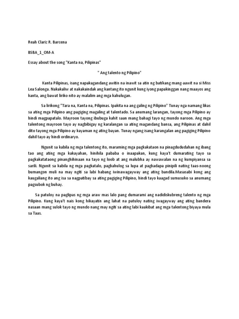 Kanta Na, Pilipinas | PDF