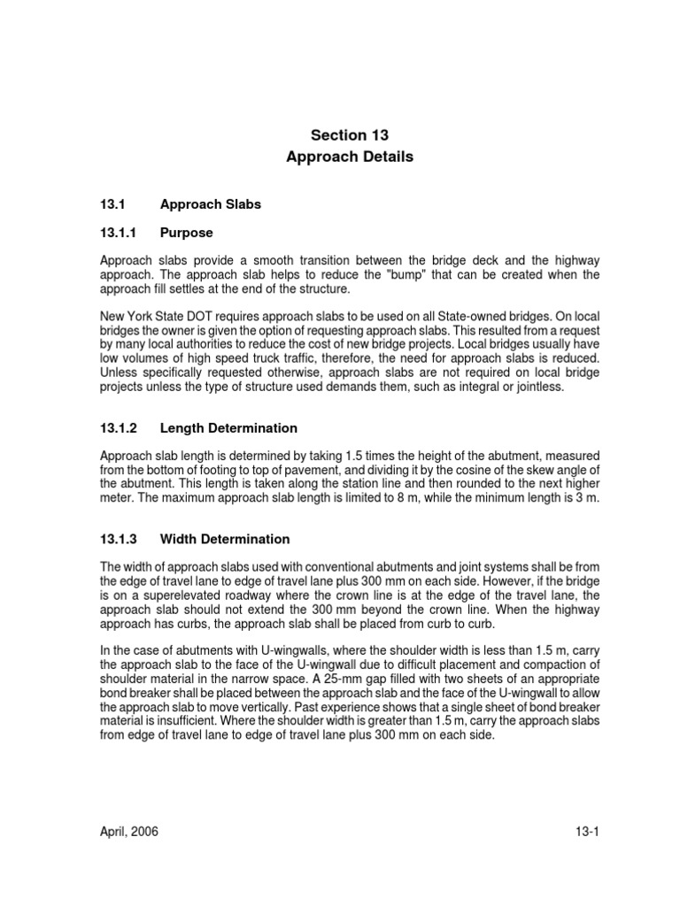 Approach Slabs | PDF | Lane | Highway