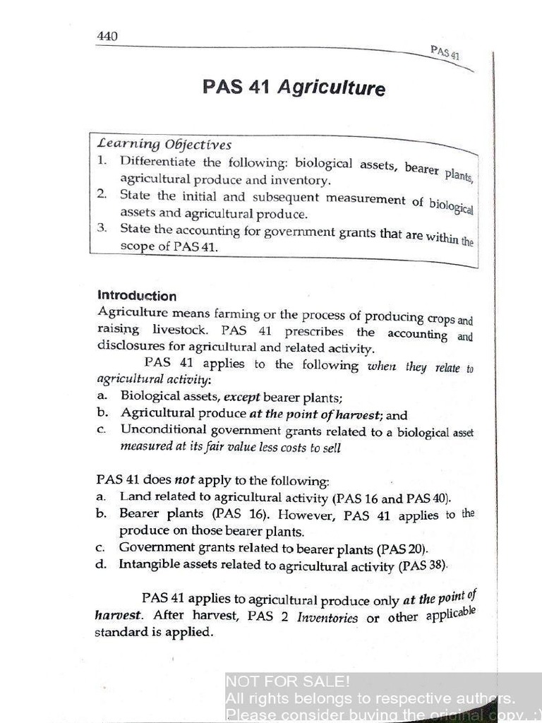 PAS 41 Agriculture | PDF