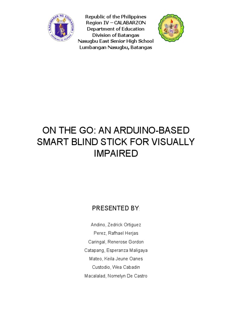 On The Go, An Arduino-Based Smart Blind Stick For Visually Impaired ...