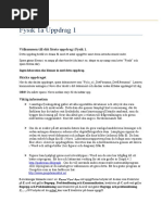 Fysik 1 Exempelprov | PDF