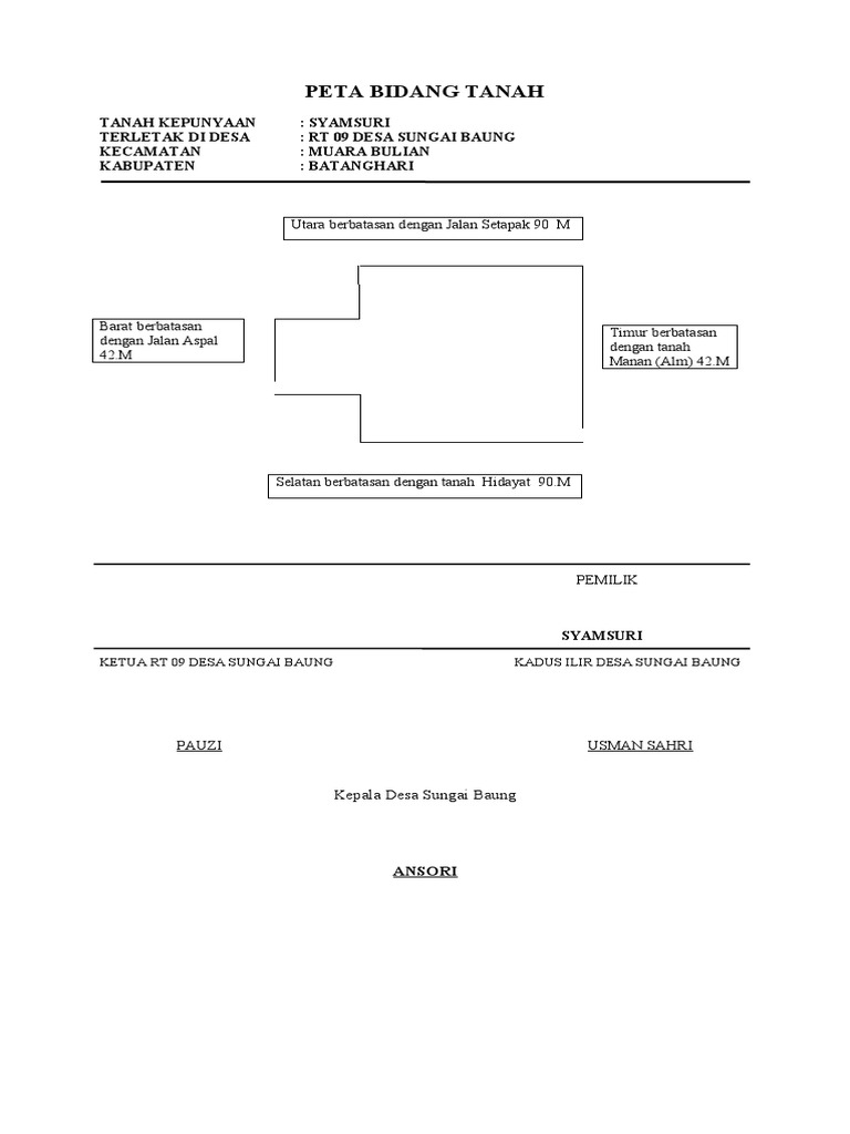 Peta Bidang Tanah | PDF